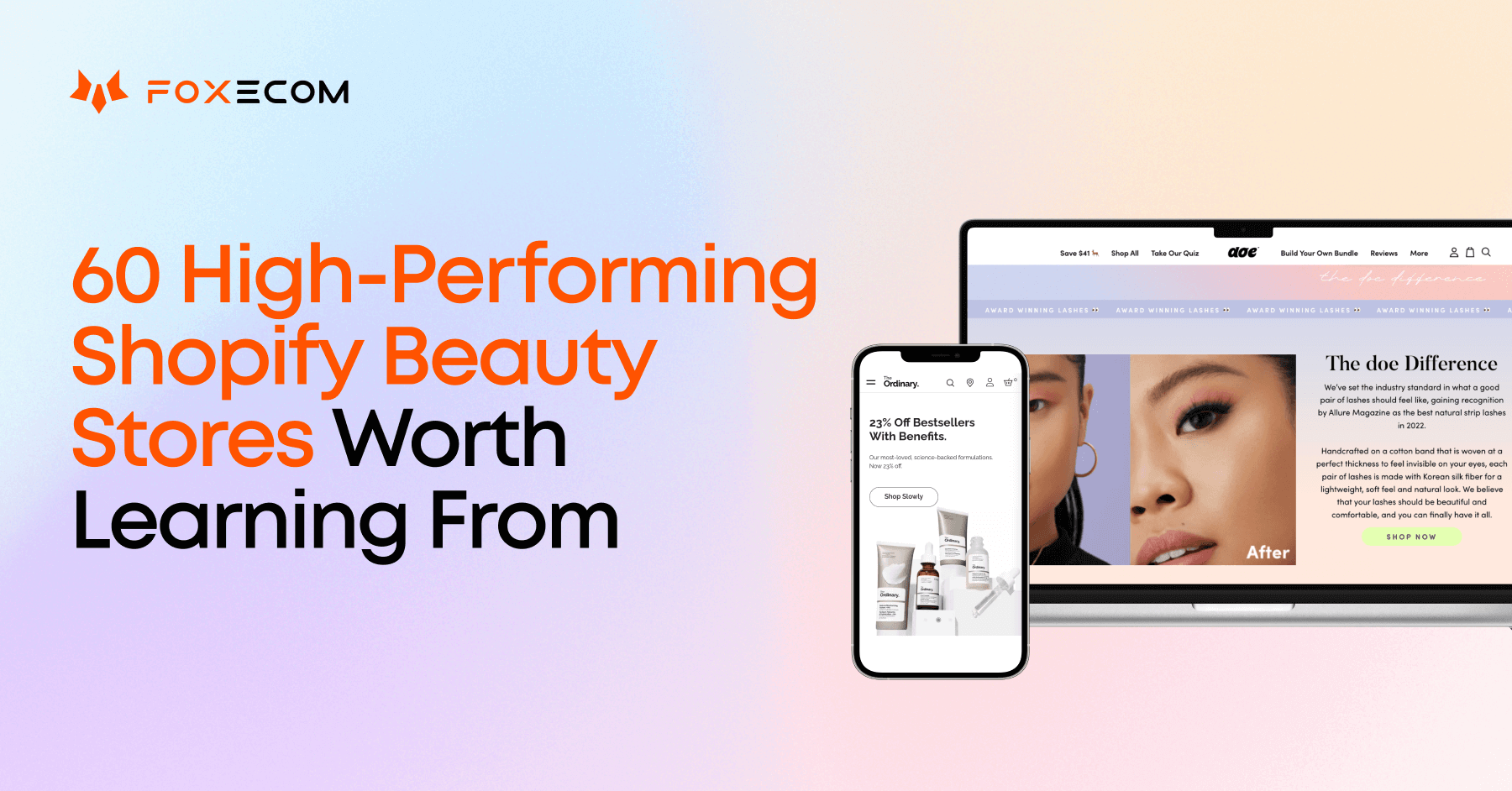 60 Shopify Beauty Stores to Inspire Merchants (with Experts' POV) – FoxEcom